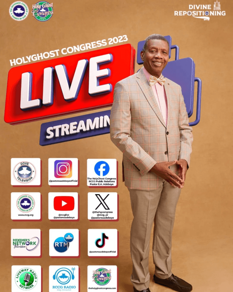 Holy Ghost Congress 2025 Live Stream – Watch Rccg Holy Ghost Congress ...